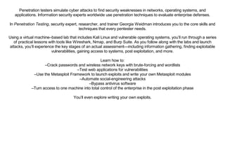 [PDF] Penetration Testing: A Hands-On Introduction to Hacking | PDF