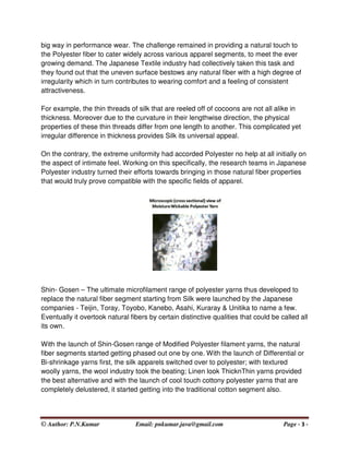 Polyester - The New King of Fibers | PDF