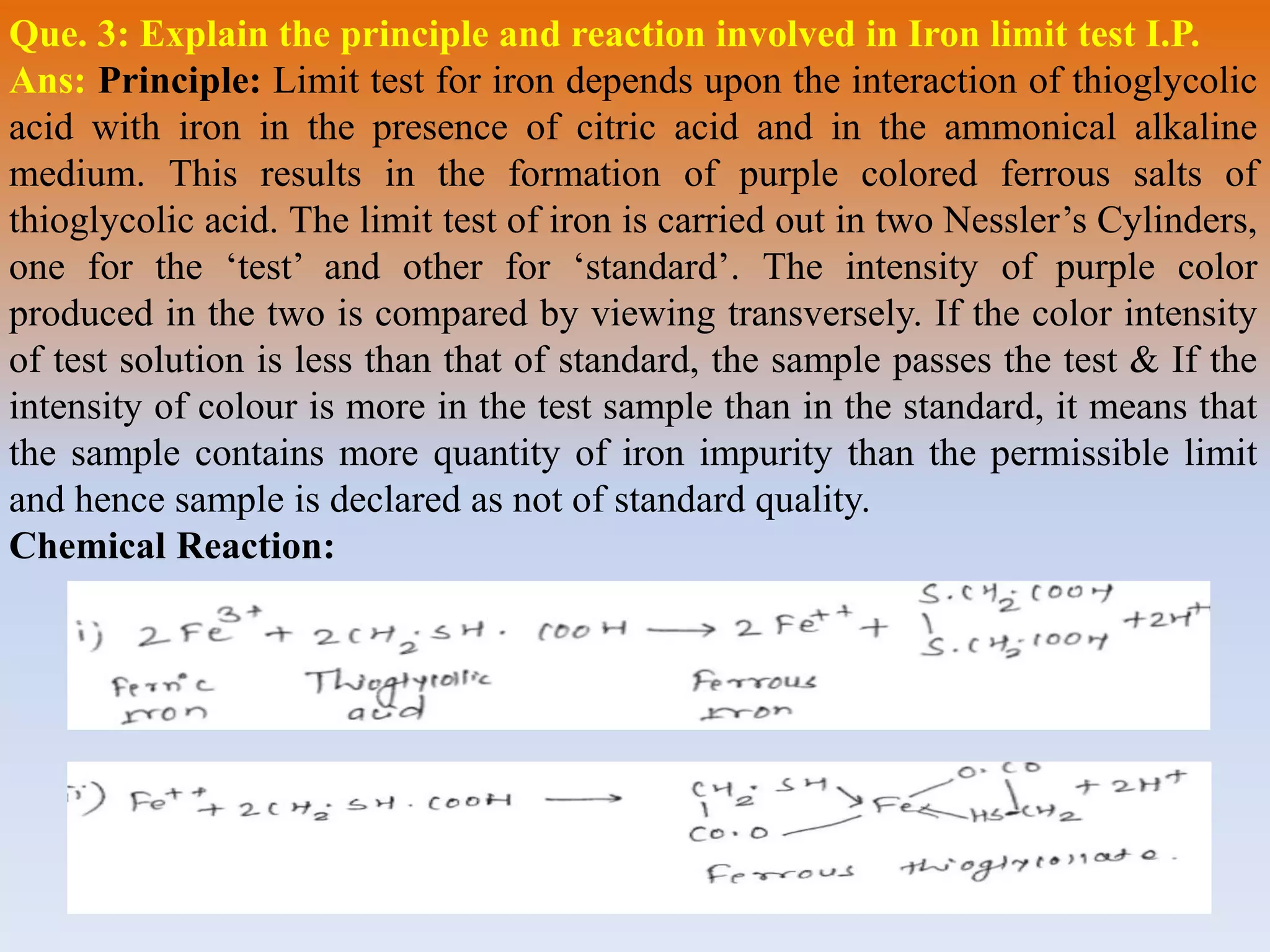 INTRODUCTION TO PHARMACEUTICAL CHEMISTRY AND LIMIT TEST | PDF