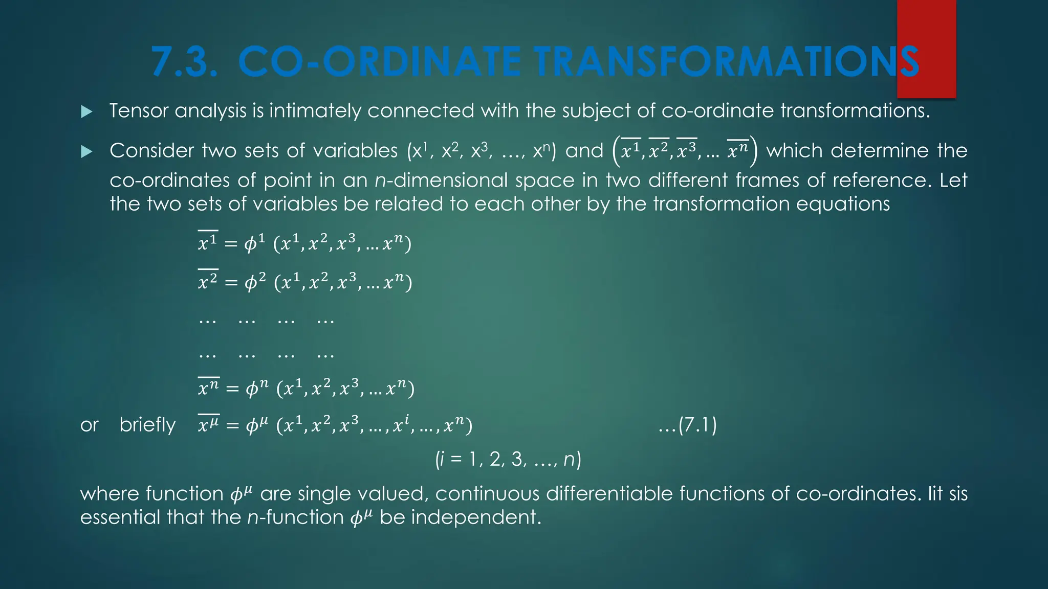 ppt MATHEMATICAL PHYSICS tensor unit 7.pdf