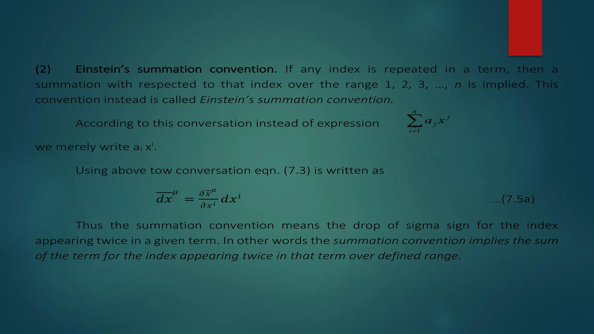 ppt MATHEMATICAL PHYSICS tensor unit 7.pdf