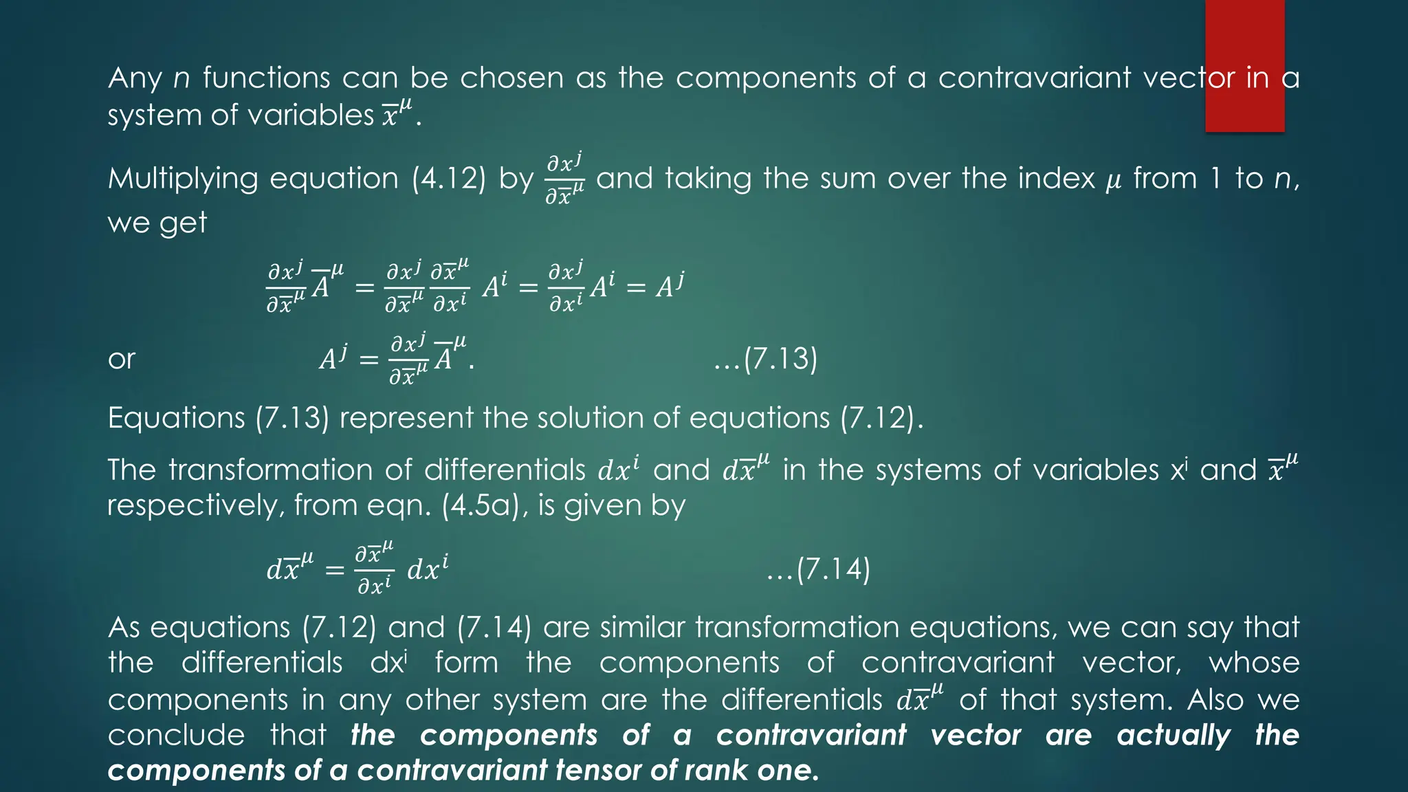 ppt MATHEMATICAL PHYSICS tensor unit 7.pdf
