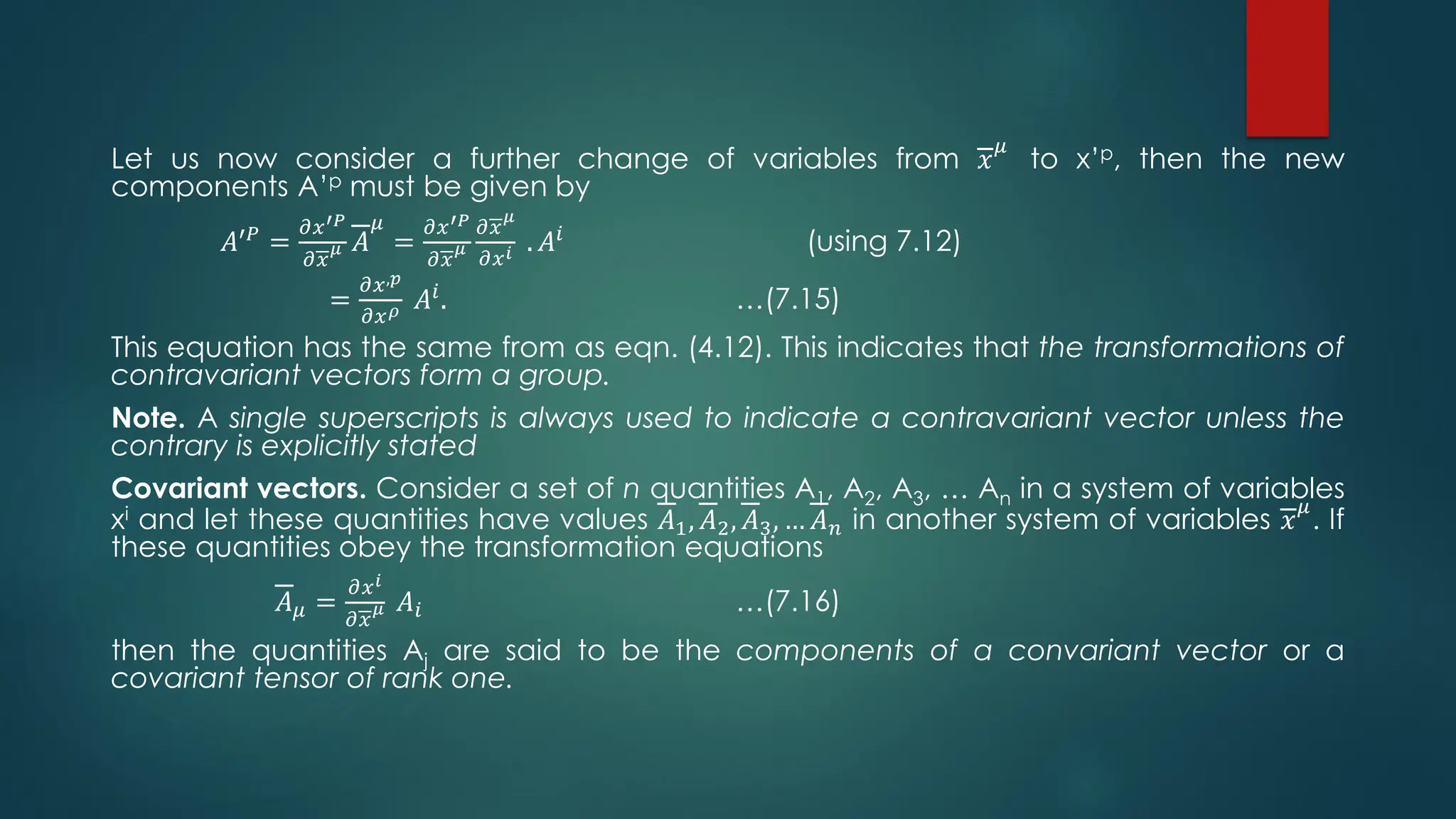 ppt MATHEMATICAL PHYSICS tensor unit 7.pdf