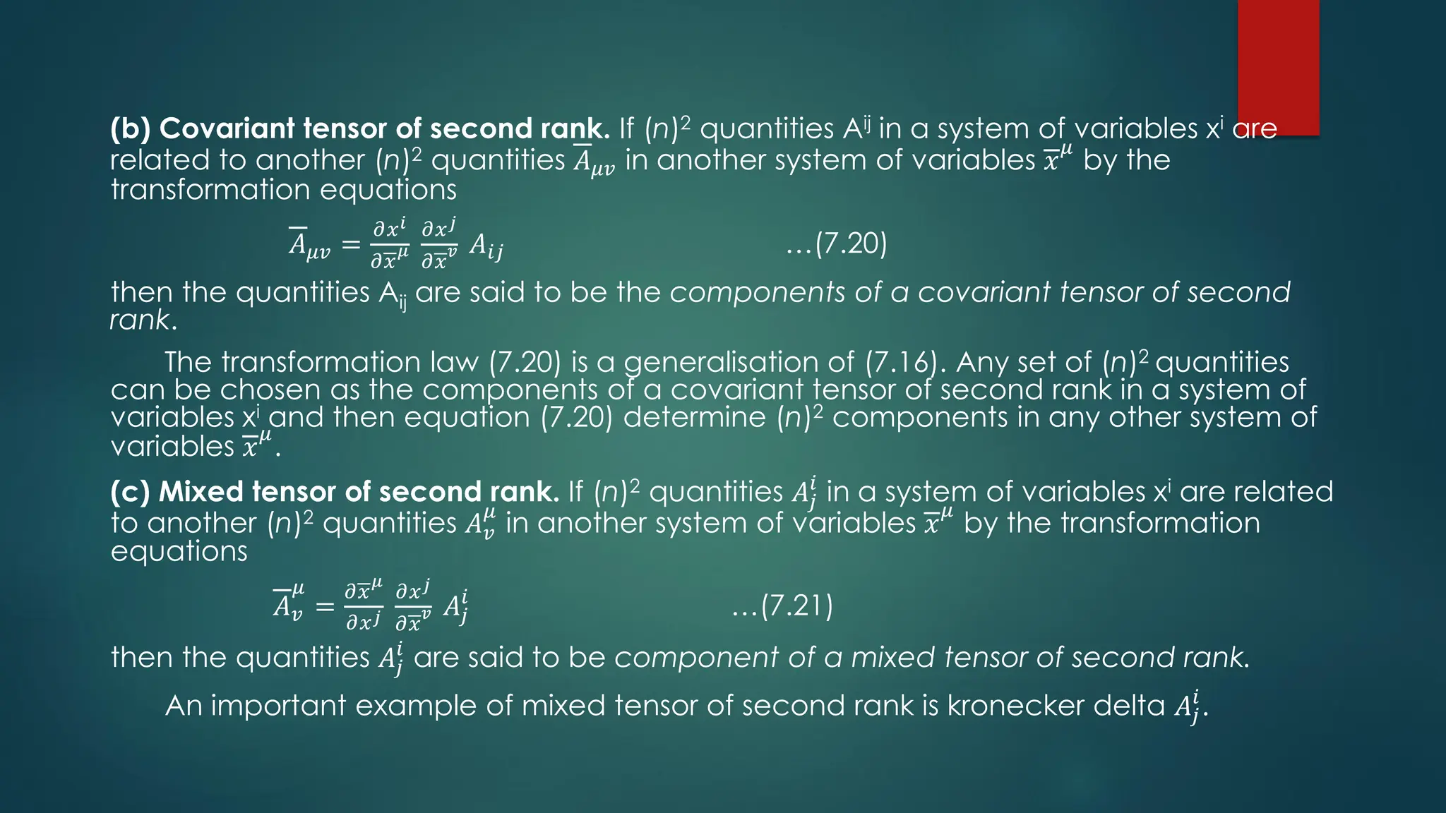 ppt MATHEMATICAL PHYSICS tensor unit 7.pdf