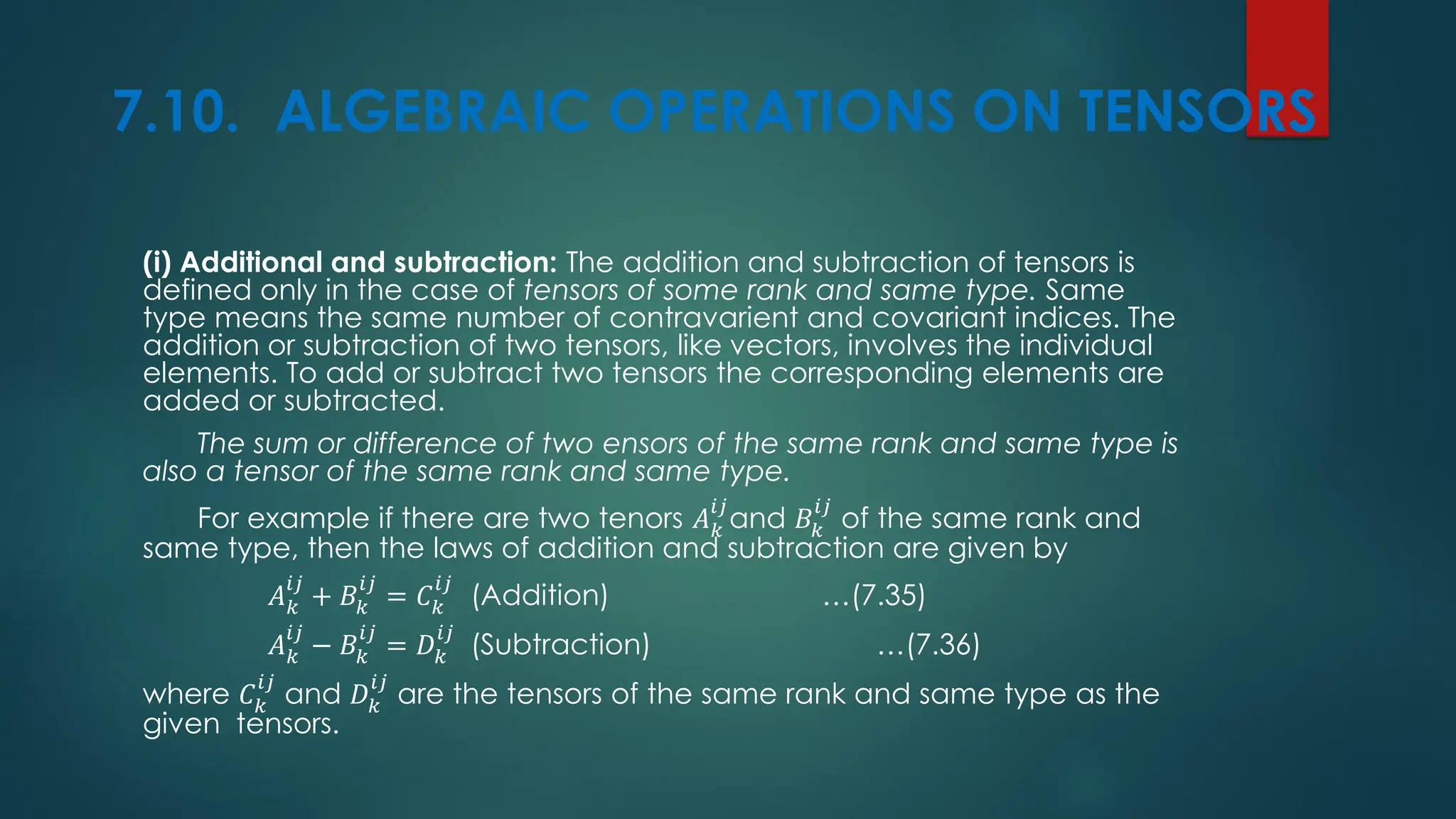 ppt MATHEMATICAL PHYSICS tensor unit 7.pdf