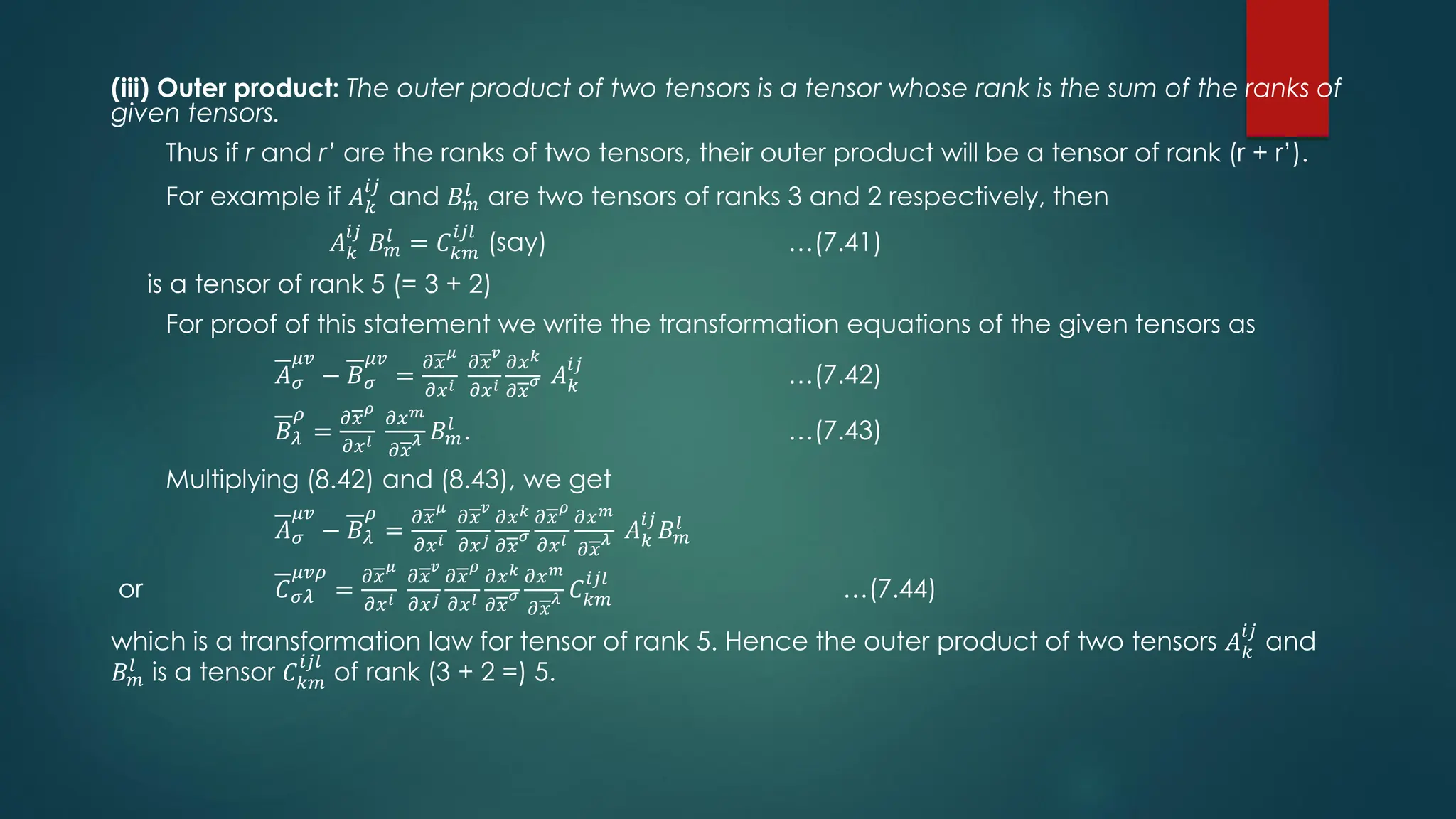 ppt MATHEMATICAL PHYSICS tensor unit 7.pdf