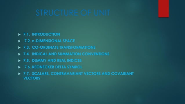 ppt MATHEMATICAL PHYSICS tensor unit 7.pdf