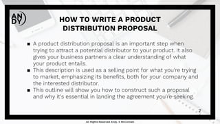 How to Write a Product Distribution Proposal | PDF