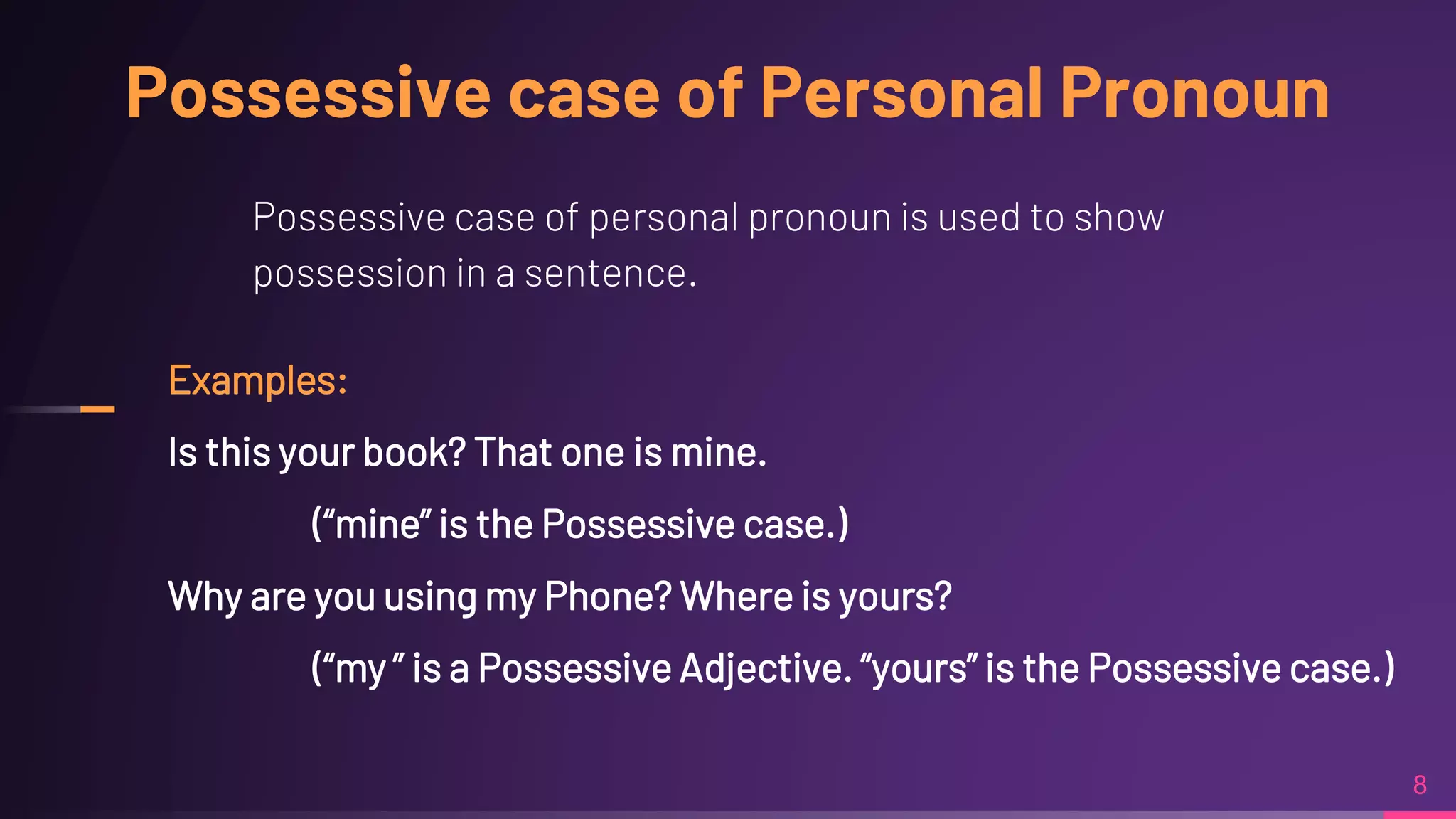 Pronoun and personal pronoun cases of the personal pronoun | PDF