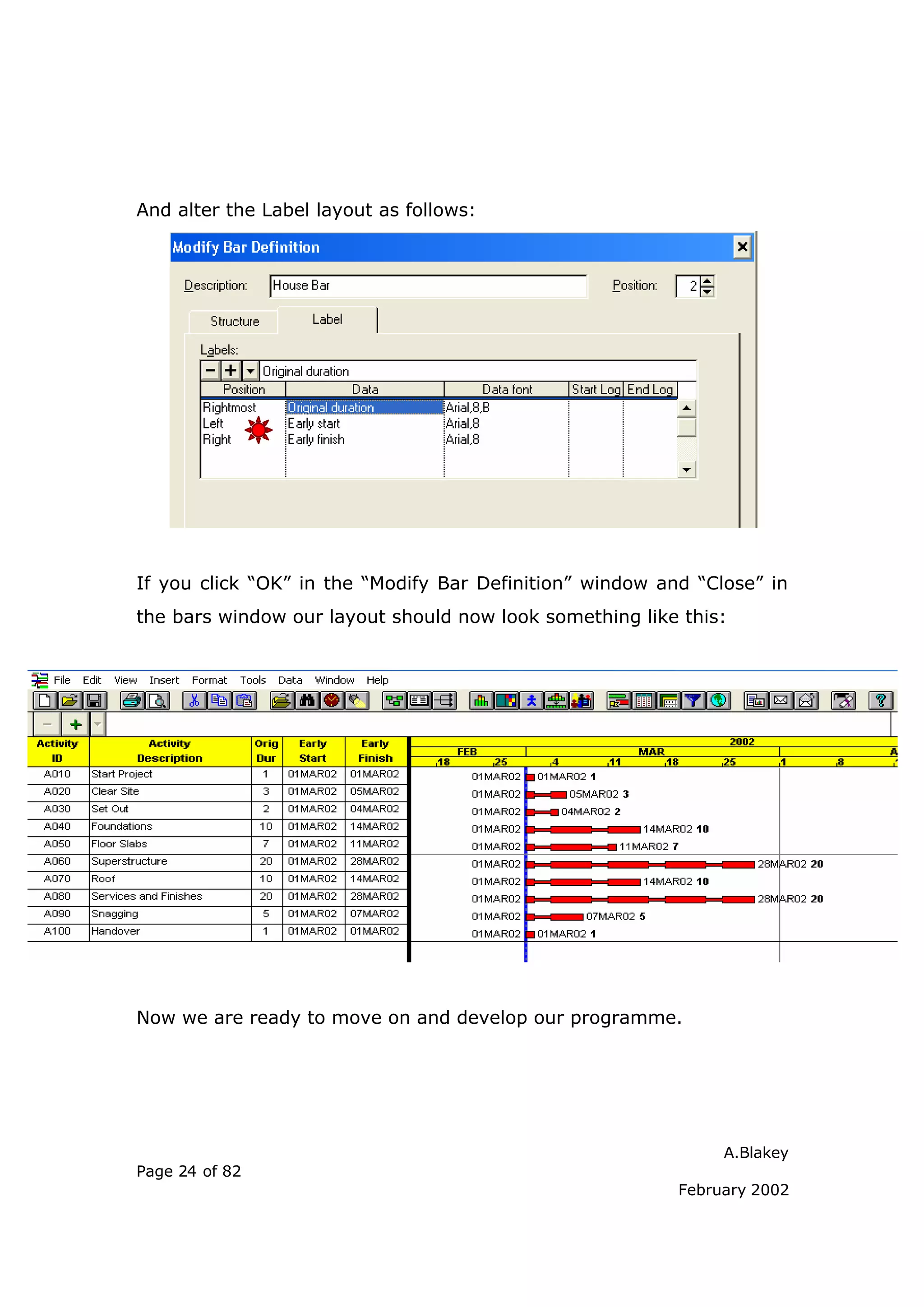 Pdf primavera tutorial | PDF
