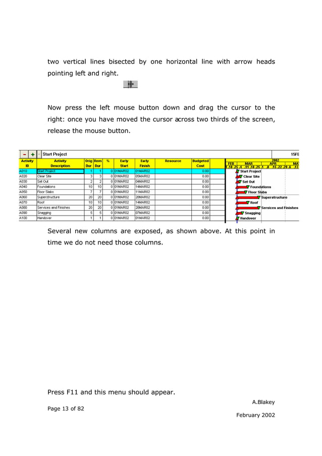 Pdf primavera tutorial | PDF