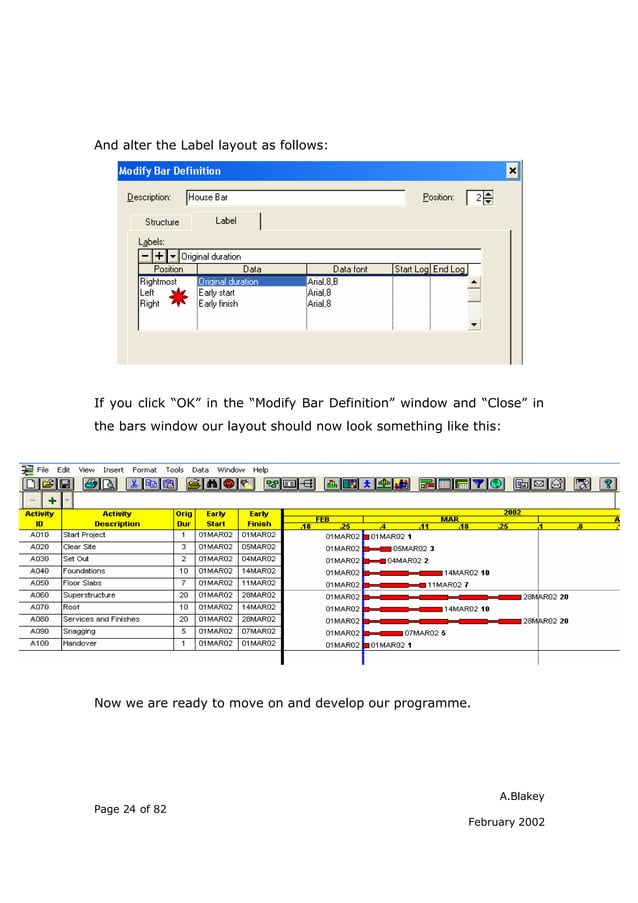 Pdf primavera tutorial | PDF