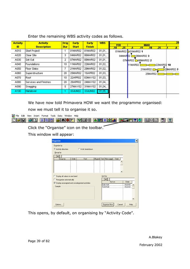 Pdf primavera tutorial | PDF
