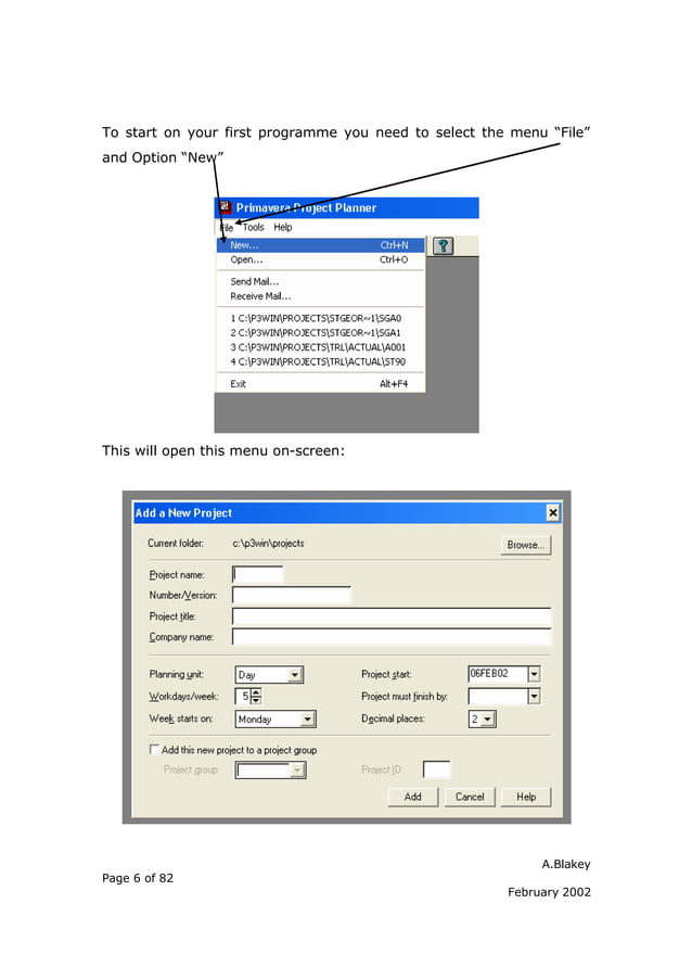 Pdf primavera tutorial | PDF
