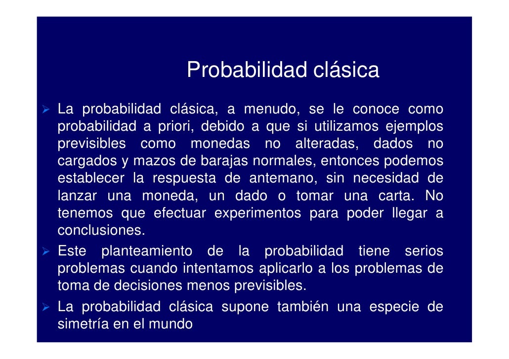 Estadistica Probabilidad Clasica