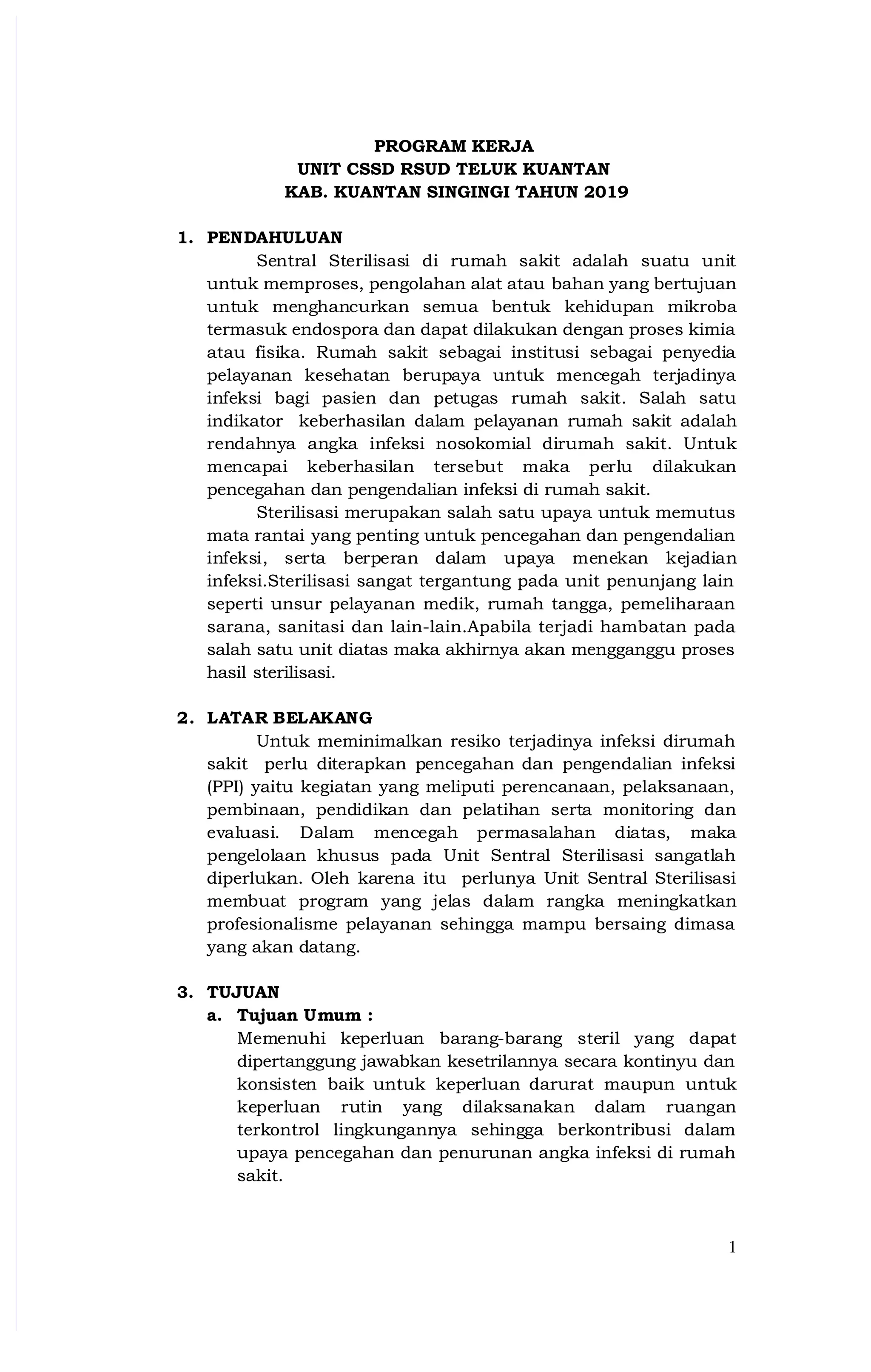[Pdf] program kerja cssd 2019 compress | PDF