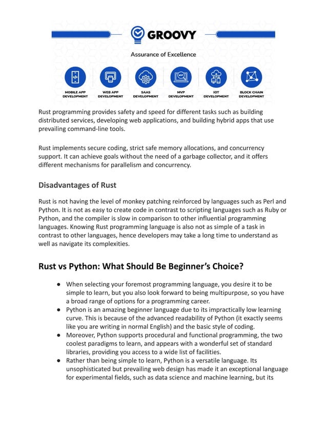 Python Vs Rust Which Is Programming Language Need To Choose For Your