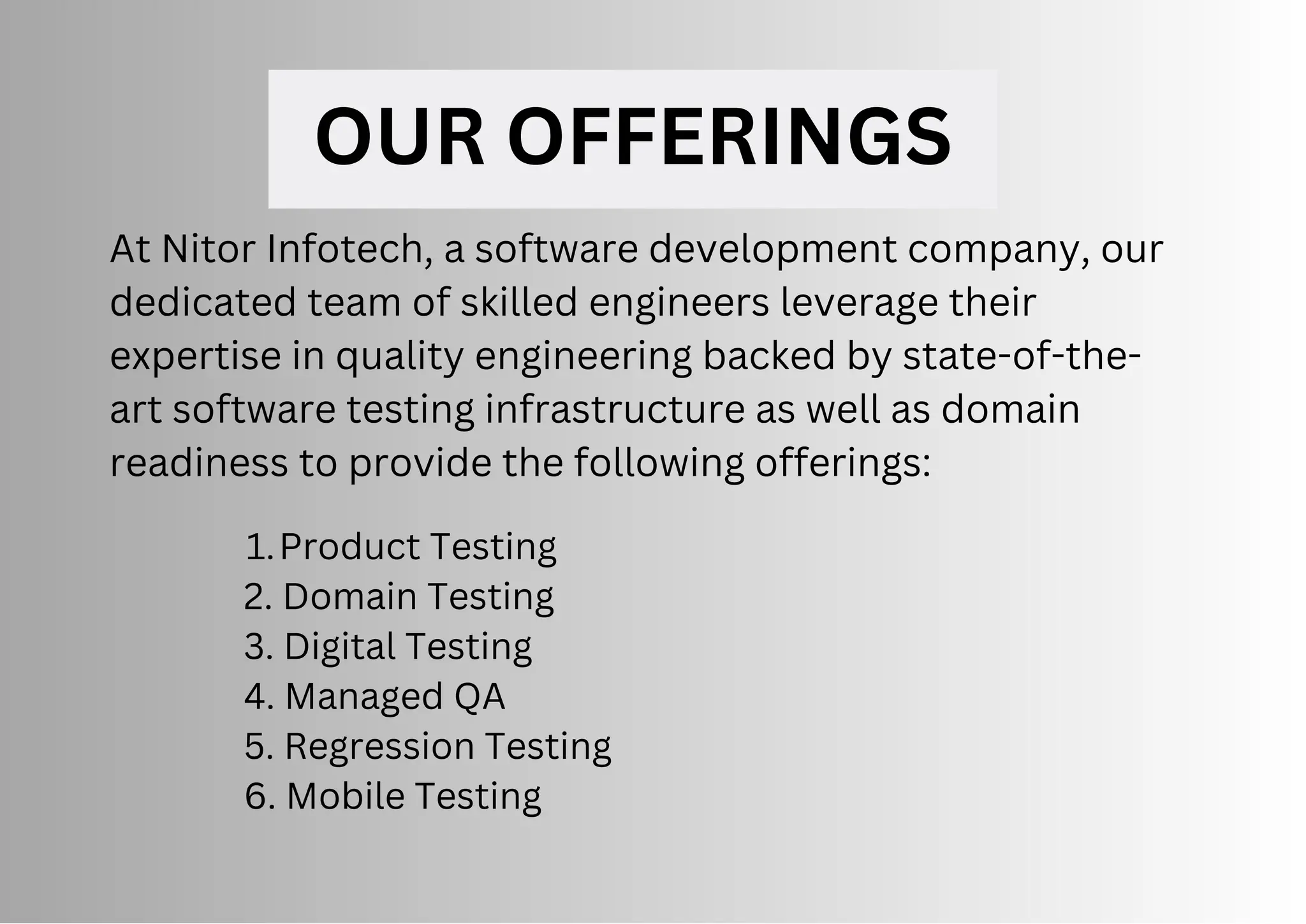 Quality engineering Services | Nitor Infotech | PDF | Computer Software ...