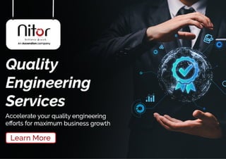 Quality engineering Services | Nitor Infotech | PDF | Computer Software and Applications | Computing
