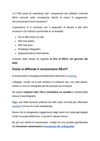 Ransomware Revil: Cos’è, Come Si Diffonde E Principali Attacchi.pdf
