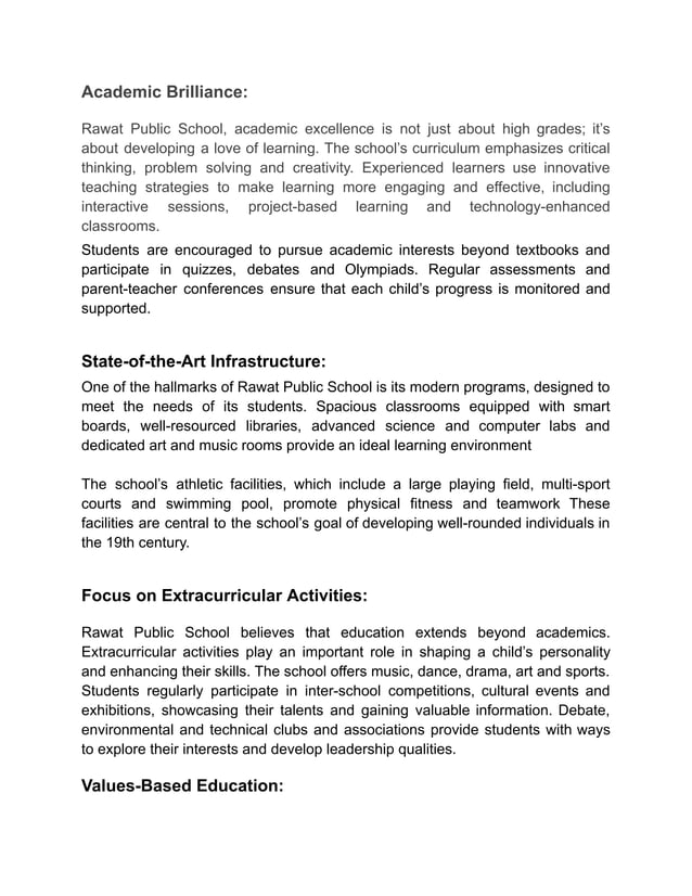 Nurturing Excellence the Best CBSE School | PDF