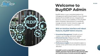 BuyRDP Admin - Comprehensive RDP Management Dashboard | PDF