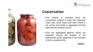 encapsulation in the food industry | PDF