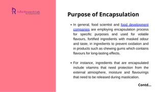 encapsulation in the food industry | PDF
