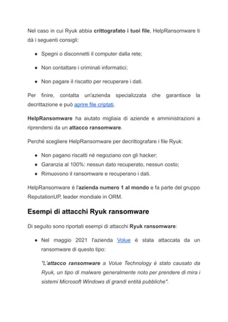 Che Cos’è L’attacco Ryuk Ransomware, Come Posso Proteggermi E Rimuoverlo.pdf
