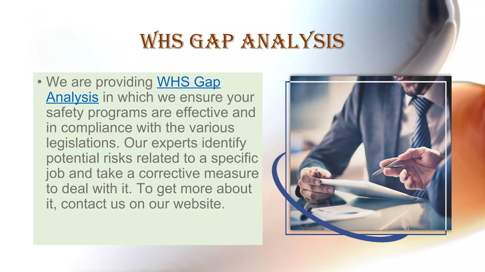 WHS Gap Analysis | PPT
