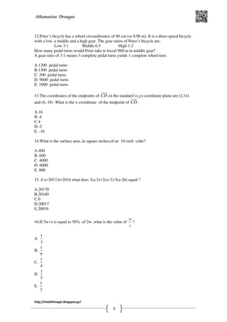 ACT MATH PREPARATION | PDF