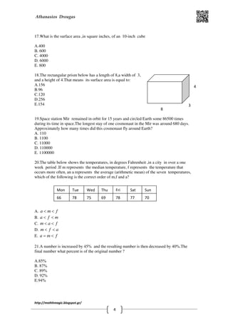 ACT MATH PREPARATION | PDF