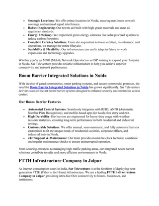 Sar Televenture: Leading Tower Infrastructure & Boom Barrier Solutions ...