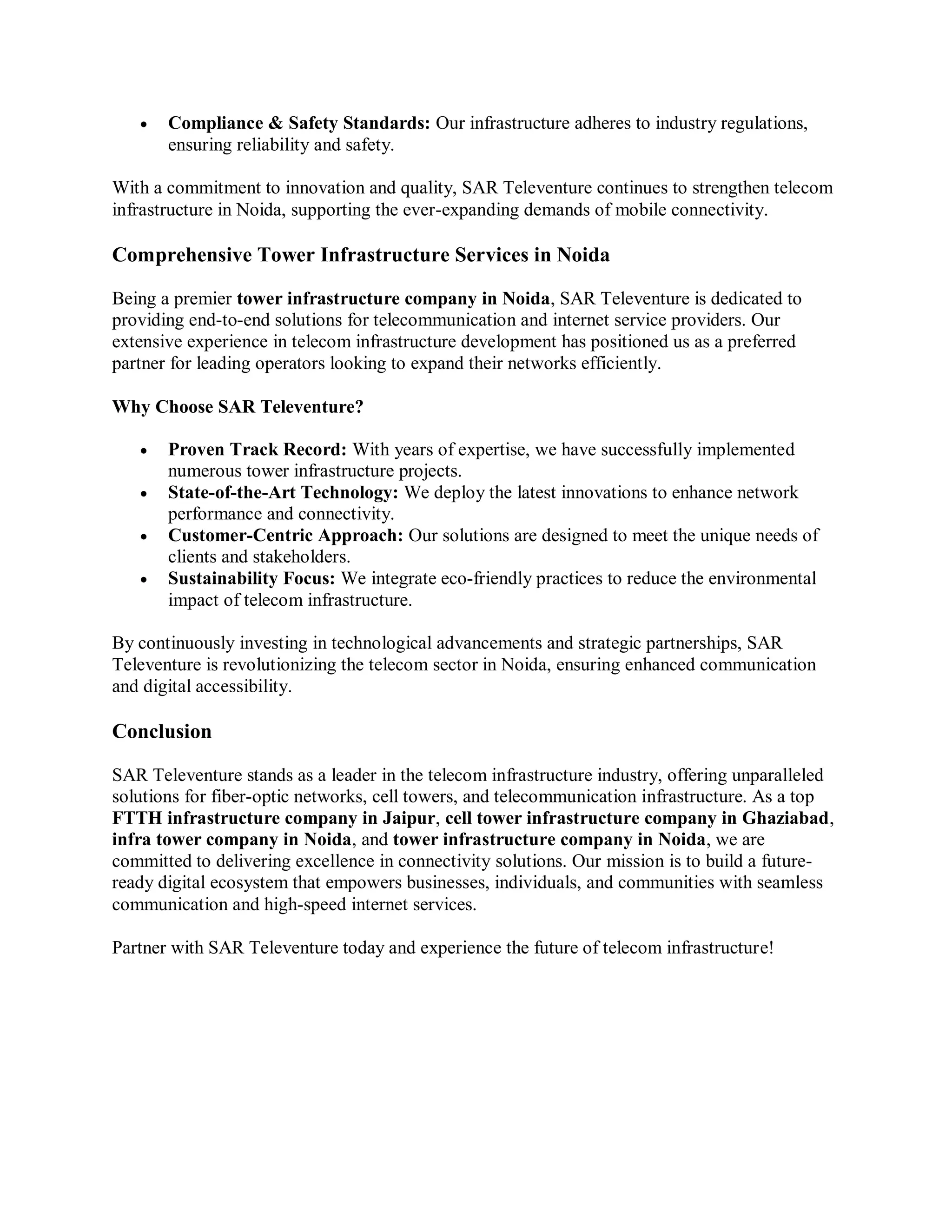 Sar Televenture: Building the Future of Telecom | PDF