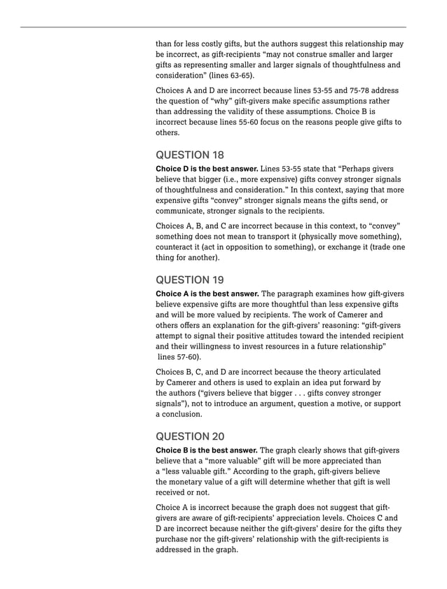 Sat Practice Test Answers & Explanations (1) | PDF