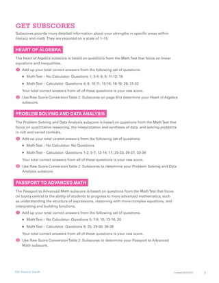 Scoring Sat Practice Test (1) | PDF