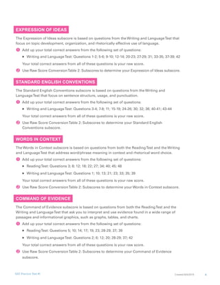 Scoring Sat Practice Test (1) | PDF