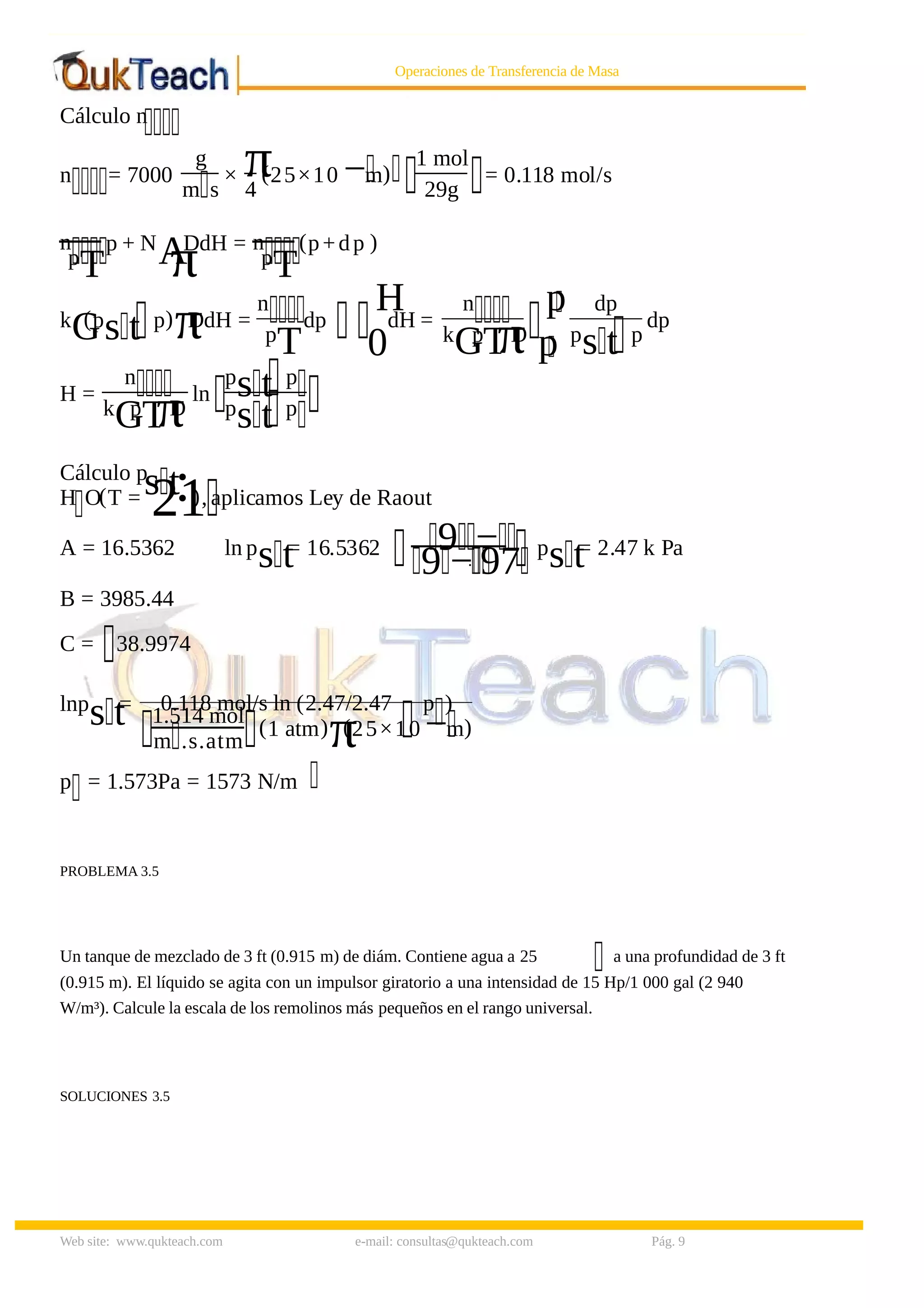 solucionario cap 3 treybal | PDF