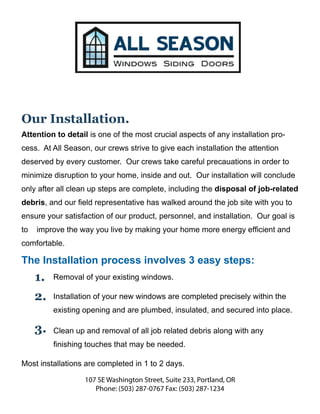 All Season Windows | PDF
