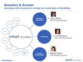 Intuit QuickBase Webinar: Solve More Problems - with QuickBase | PPT