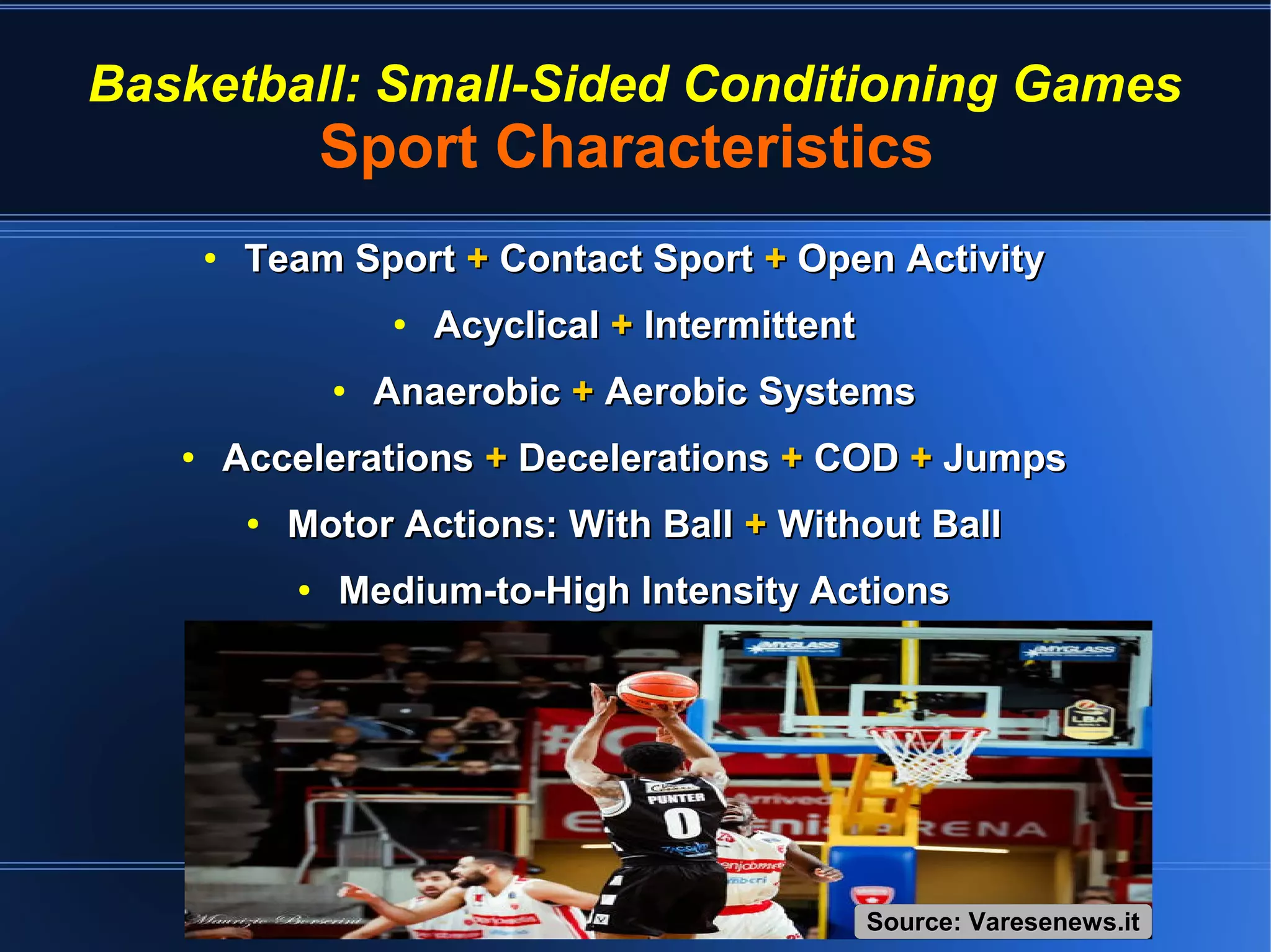 Basketball: Physical Conditioning Using Small-Sided Games | PDF