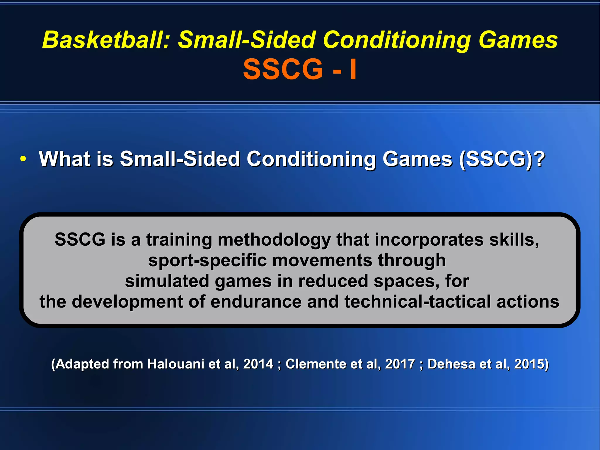 Basketball: Physical Conditioning Using Small-Sided Games | PDF