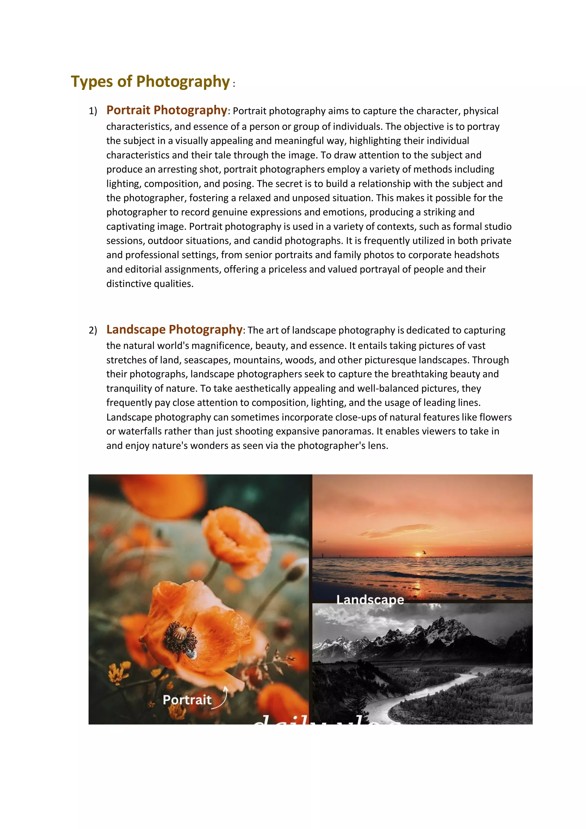 Exploring the World of Photography by NatureinFrames | PDF