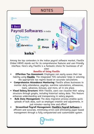 Top 5 Best Payroll Software in India.... | PDF