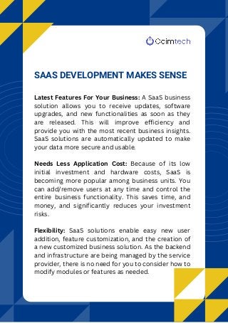 Benefits of SAAS Development | PDF