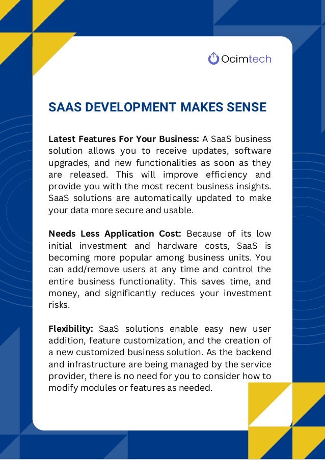 Benefits of SAAS Development | PDF