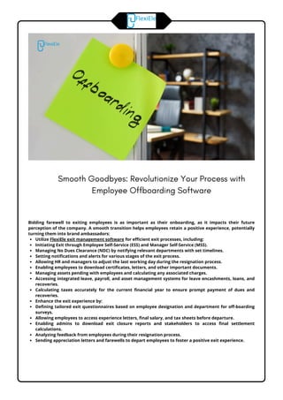 How FlexiEle Helps in Smooth Employee Offboarding? | PDF