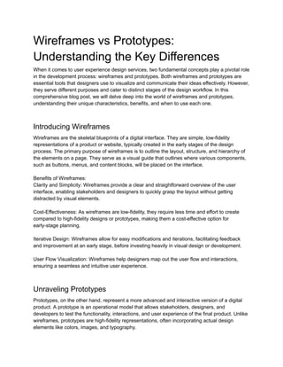 PDF Submission for Checkux prototypes vs wireframes.pdf | Web Design and HTML | Internet