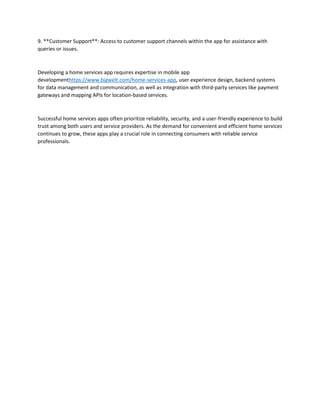 Home services App Development Company | PDF