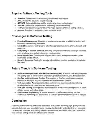 Mastering Software Testing: The Ultimate Guide to Quality Assurance | PDF